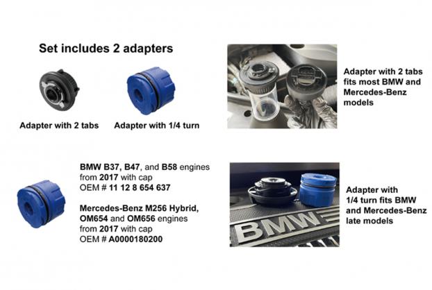 Oil Funnel Set for Mercedes-Benz & BMW - No-spill Complete Coverage ...